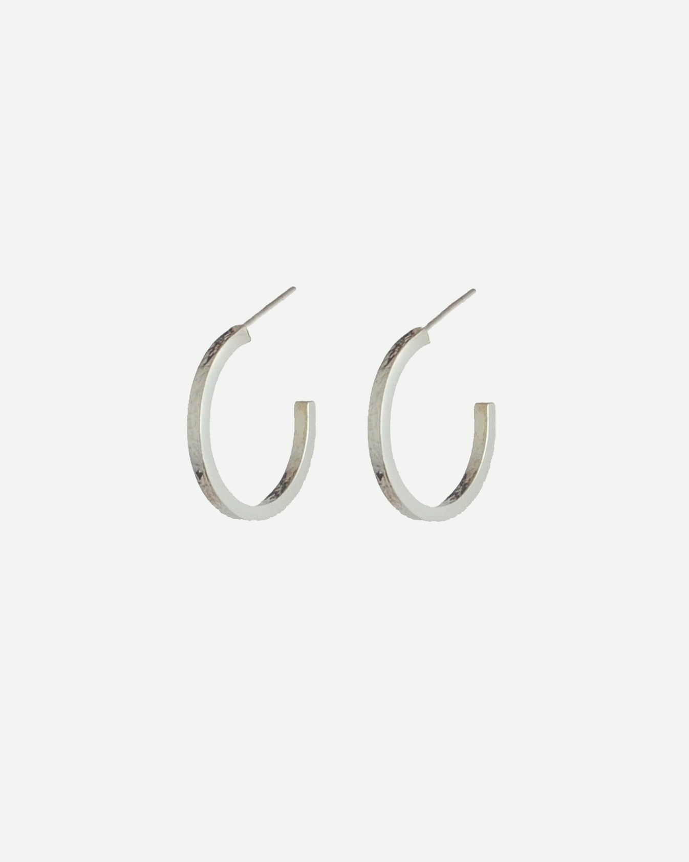 Silver Small Texture Hoop Earrings | Aurelium - NZ Handmade Jewellery